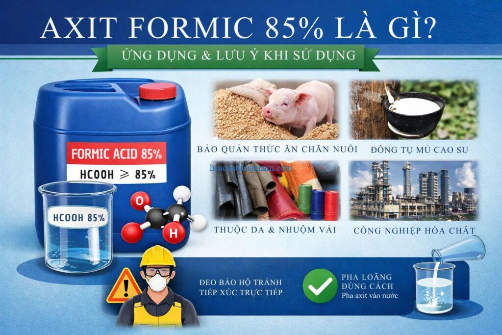 Axit Formic 85% là gì? Ứng dụng và lưu ý khi sử dụng an toàn
