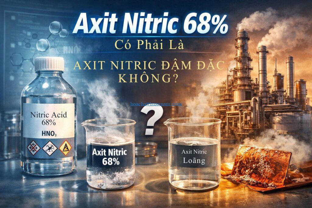 Axit nitric 68% có phải là axit nitric đậm đặc không? giải thích dễ hiểu